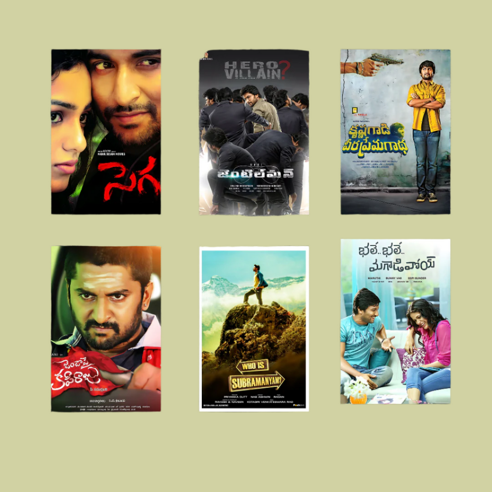 Nani ALL movie posters | (pack of 30 posters) | Natural Star Nani ...