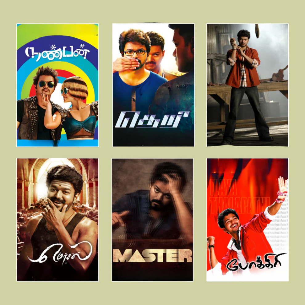 Vijay Thalapathy ALL movie posters | Pack of 35 posters | தளபதி விஜய் ...